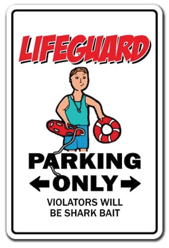 Lifeguard Sign | Indoor/Outdoor | Funny Home Décor for Garages, Living ...