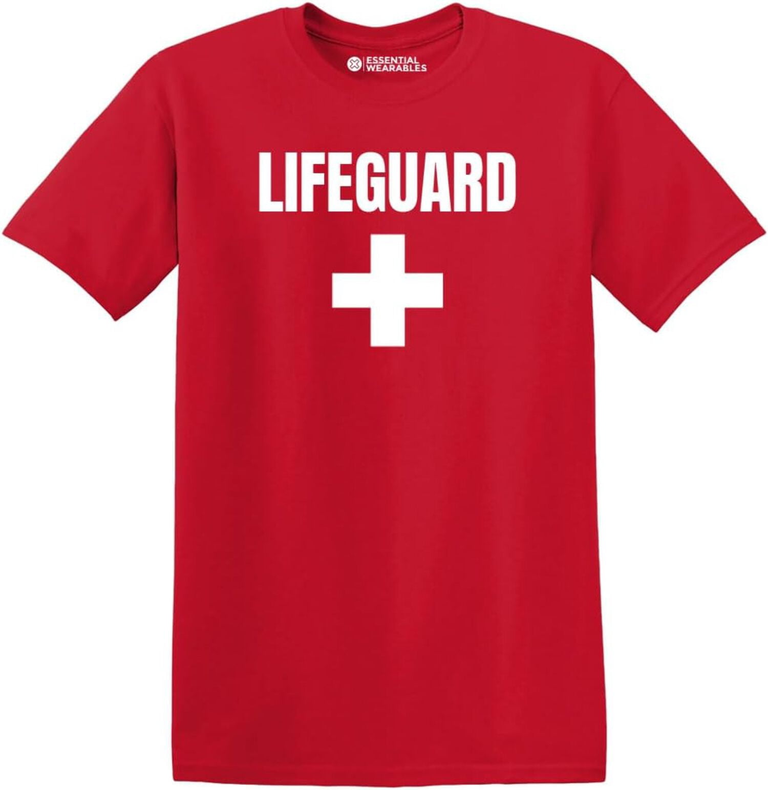 Lifeguard Staff T-Shirt - Bold Logo on Front for Men or Women - 100% ...