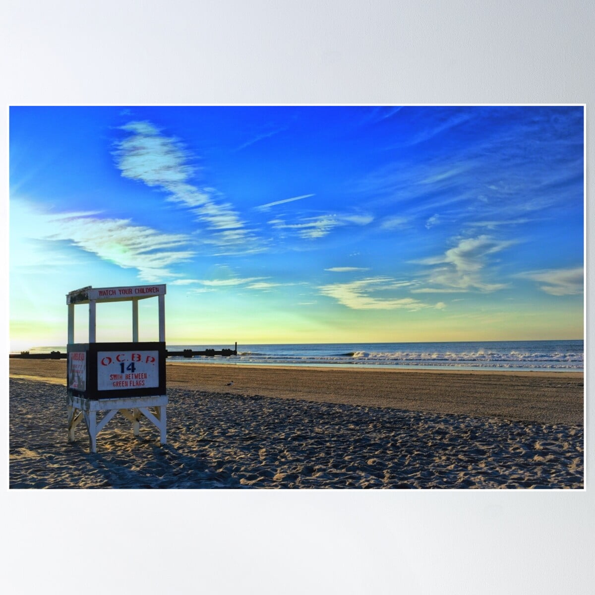 Lifeguard Stand - Ocean City, Nj Poster Wall Art, Modern Wall Decor For ...