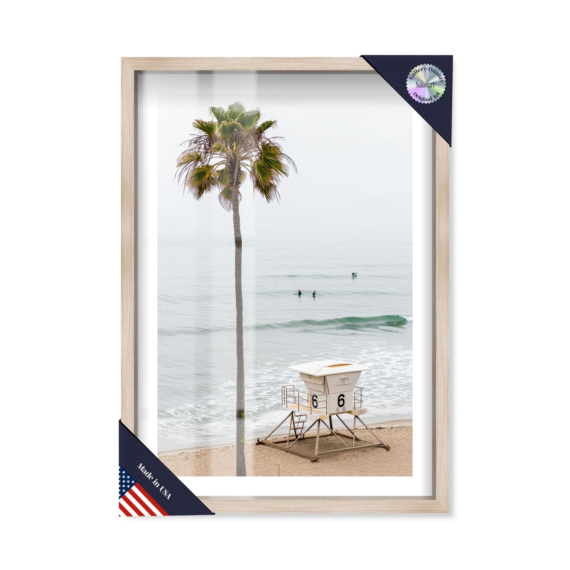 Lifeguard Station 6 Shadowbox Print Coastal Art Prints by Notoriart ...