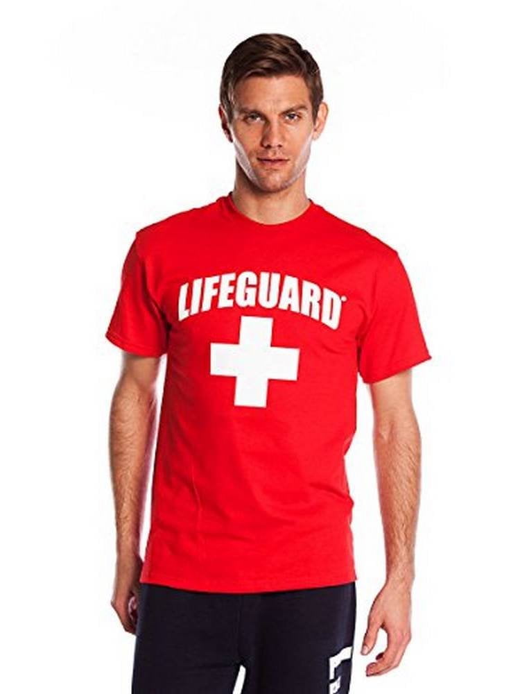 Beach Shop USA Official Lifeguard Tee, Medium - Red T-Shirt Outfit ...