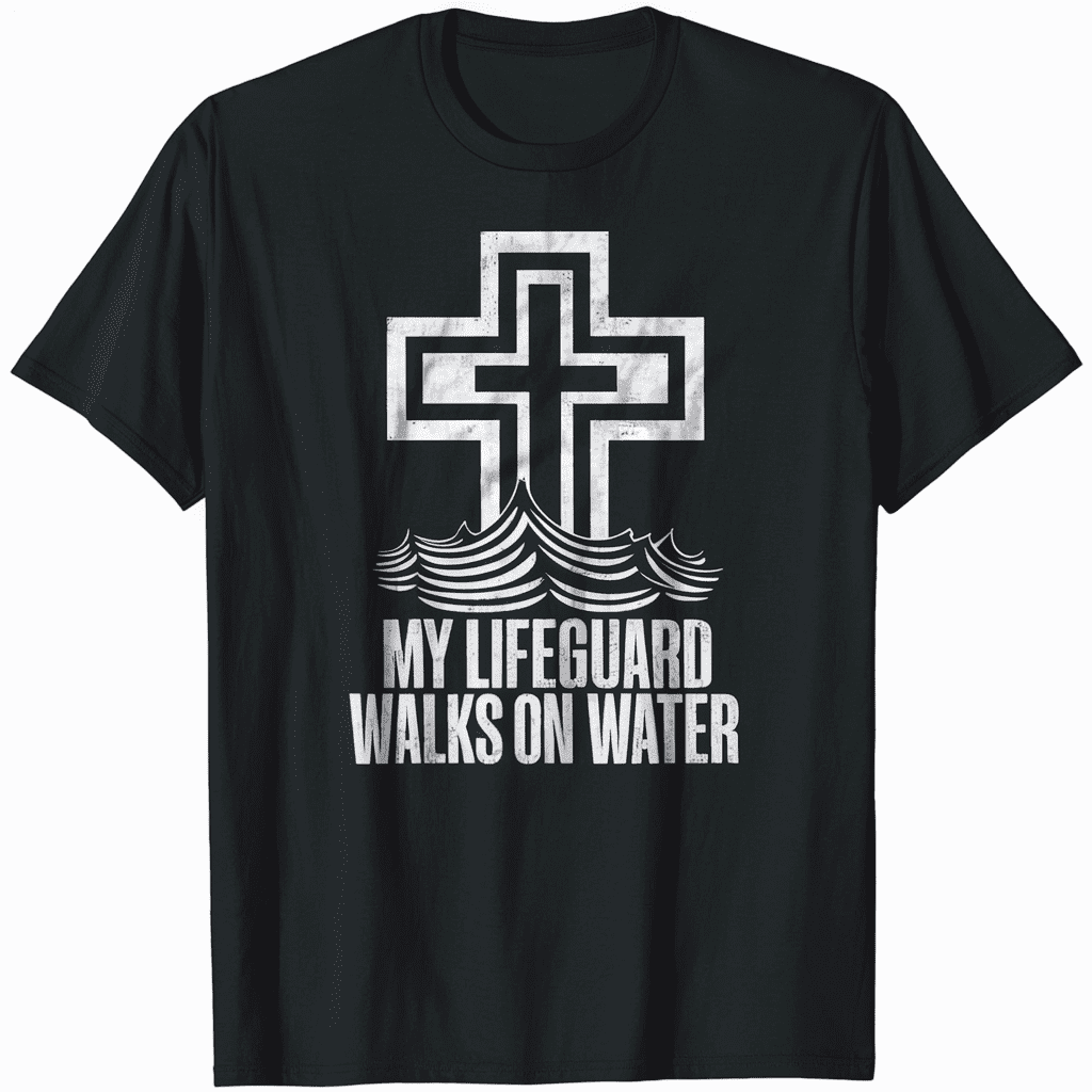 Lifeguarded by the Christian Cross Tee Faith Symbol Shirt - Walmart.com