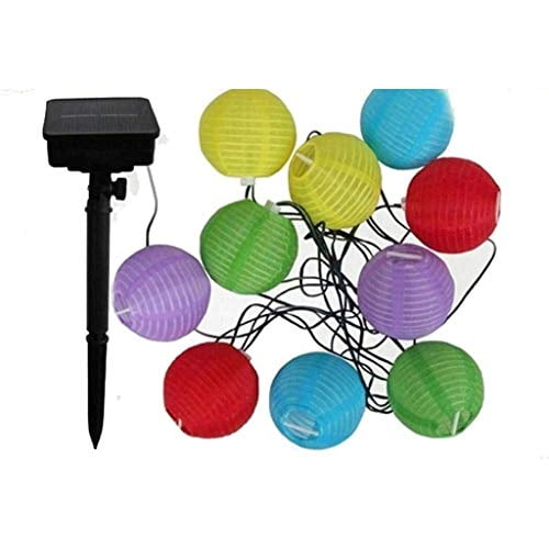 Lifeiyan Outdoor Sunlight 10 Led String Lantern Pendant Garden Villa ...