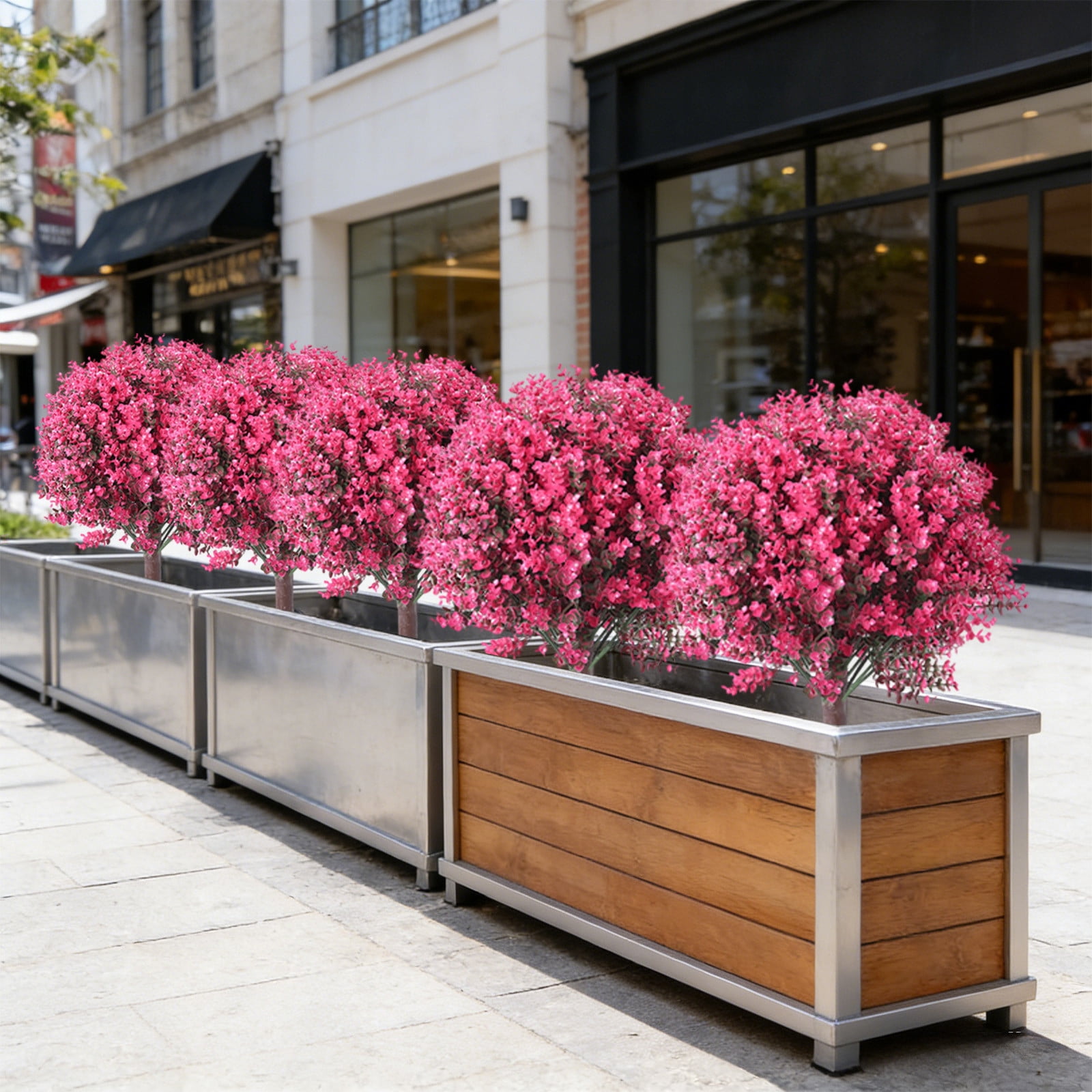 Lifelike Artificial Cedar Topiary Trees with Ground Spike, No-Watering ...