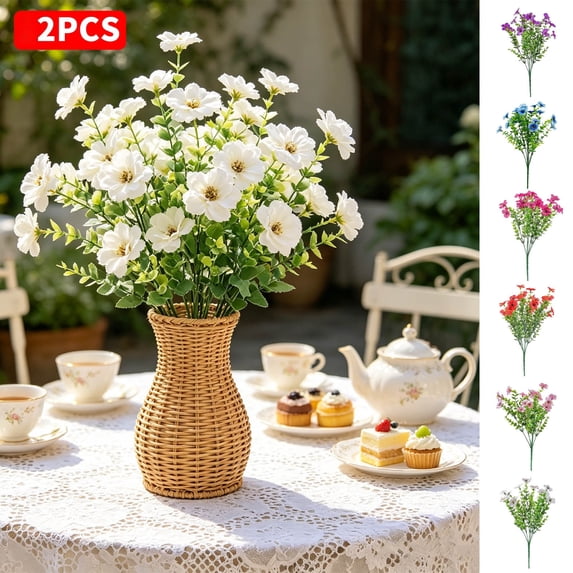 Lifelike Artificial Flowers for Outdoor Patio Decoration with Flexible ...