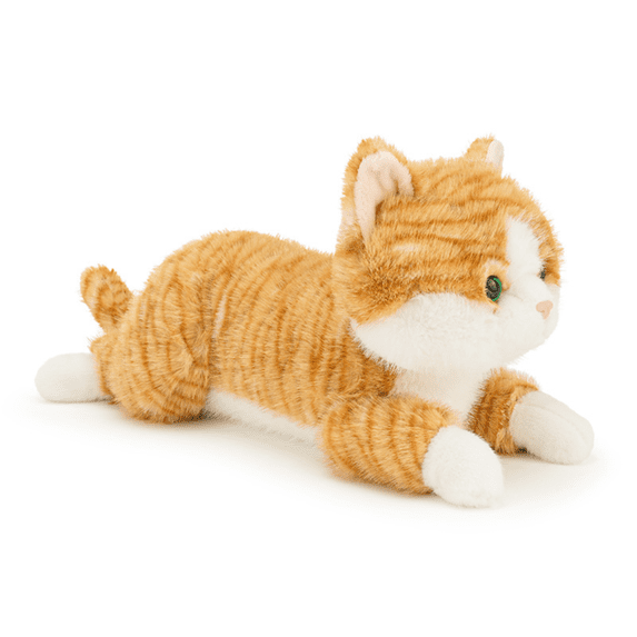 Lifelike Cat Plush Toy, Soft Stuffed Cat with Weighted Paws & Tail ...