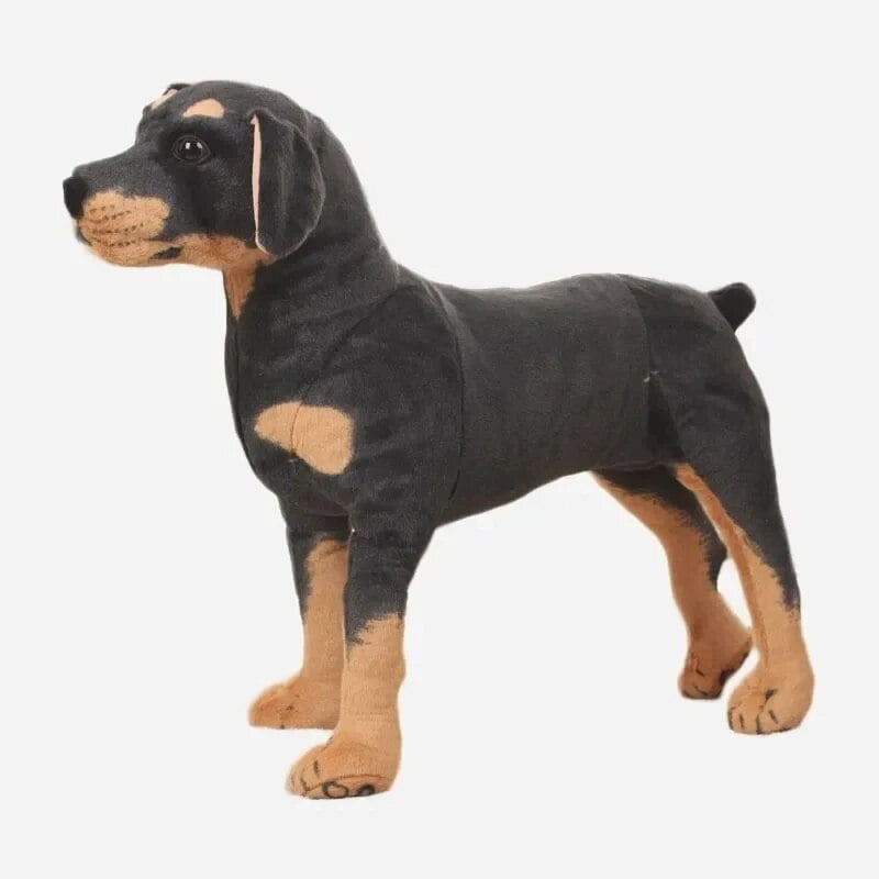 Lifelike Dog Plush Toy Fluffy Stuffed Animals Rottweiler Soft Doll Real ...