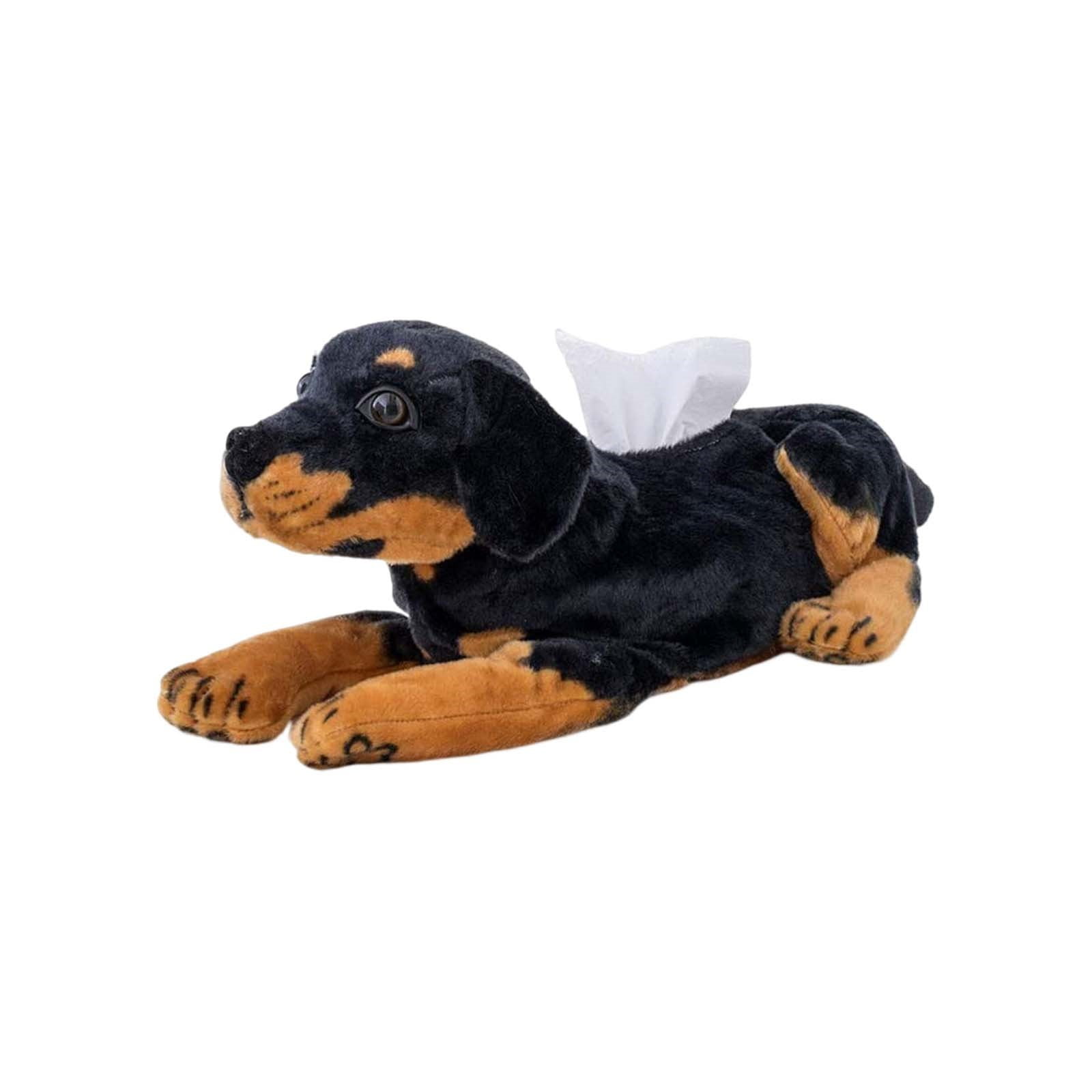 Lifelike Dog Tissue Box - Plush Design, Car/Home Use & Zipper Closure ...