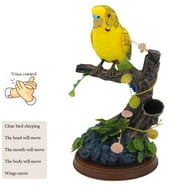 Electric Chirping Bird Toy with Cage Realistic Sounds Motion Activated ...