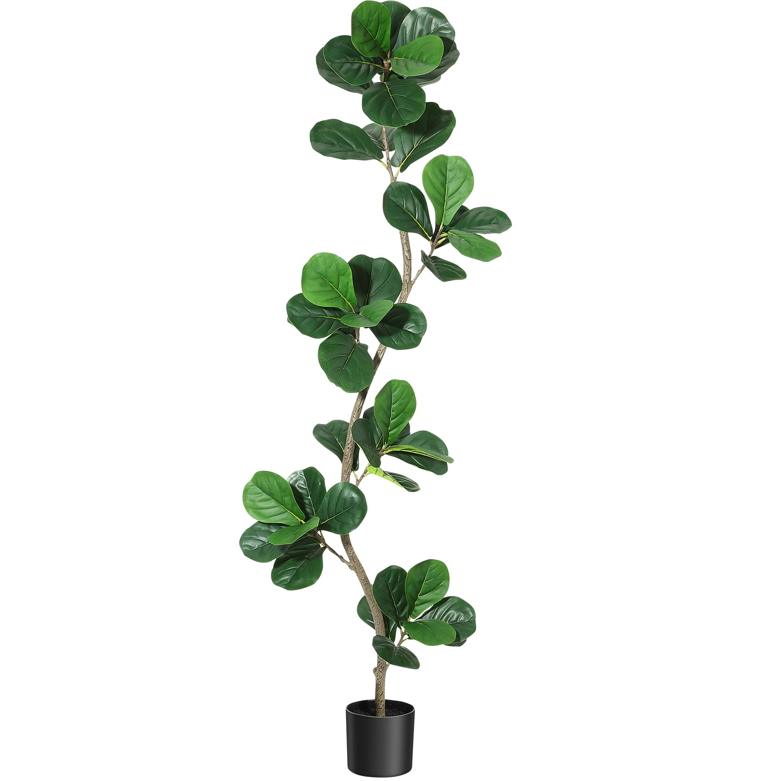 Lifelike Fiddle Leaf Fig Tree – Large 6ft Artificial Plant with ...