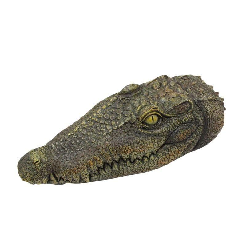 Lifelike Floating Crocodile Garden Statue: Realistic Resin Outdoor ...