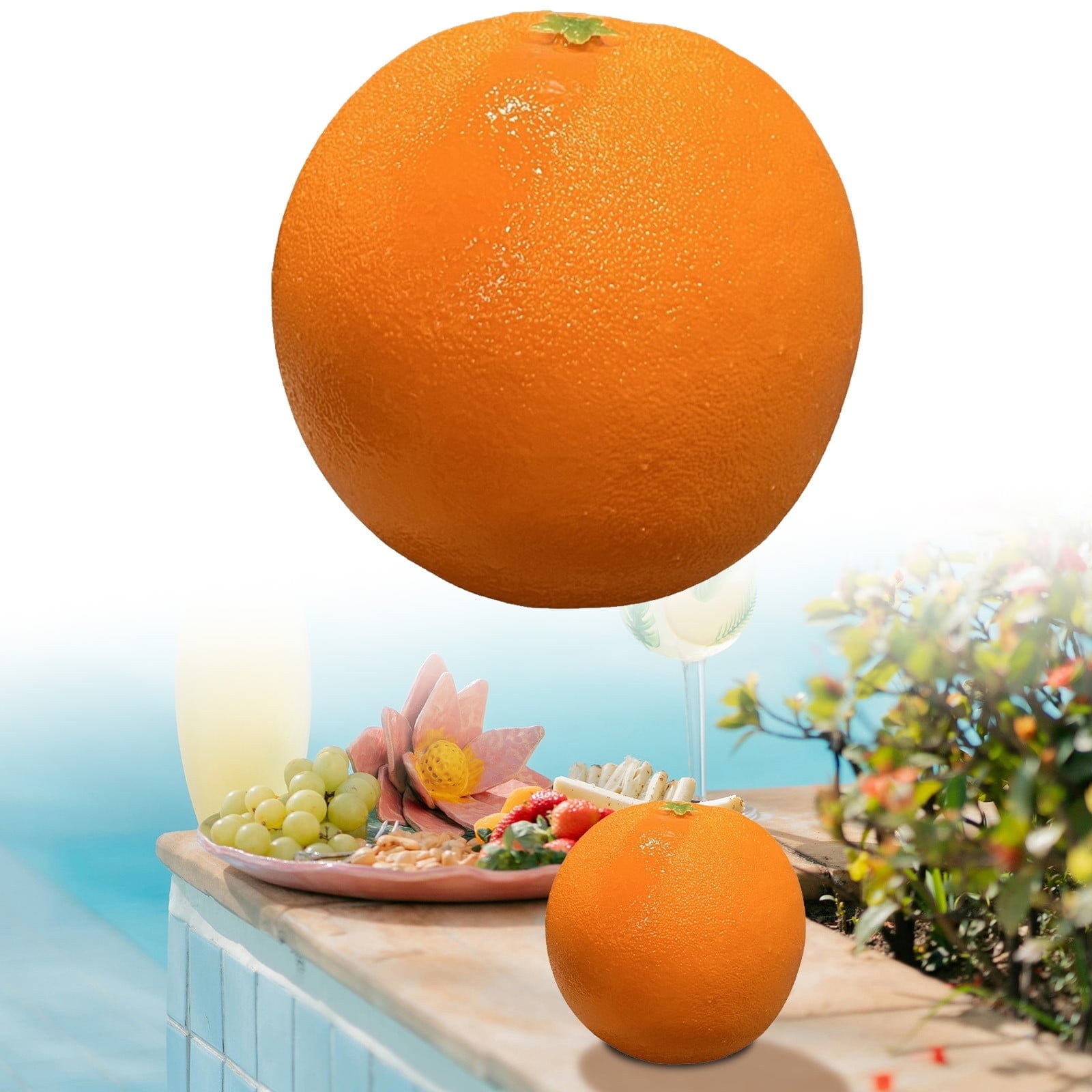Lifelike Foam Orange Fruit Decoration Realistic Desktop Ornament for ...