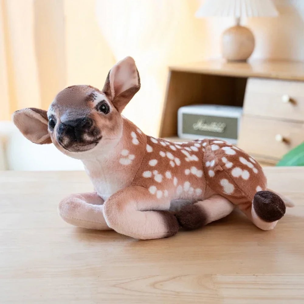 Lifelike Forest Animal Deer Toy Stuffed Simulation Sika Deer Plush Doll ...