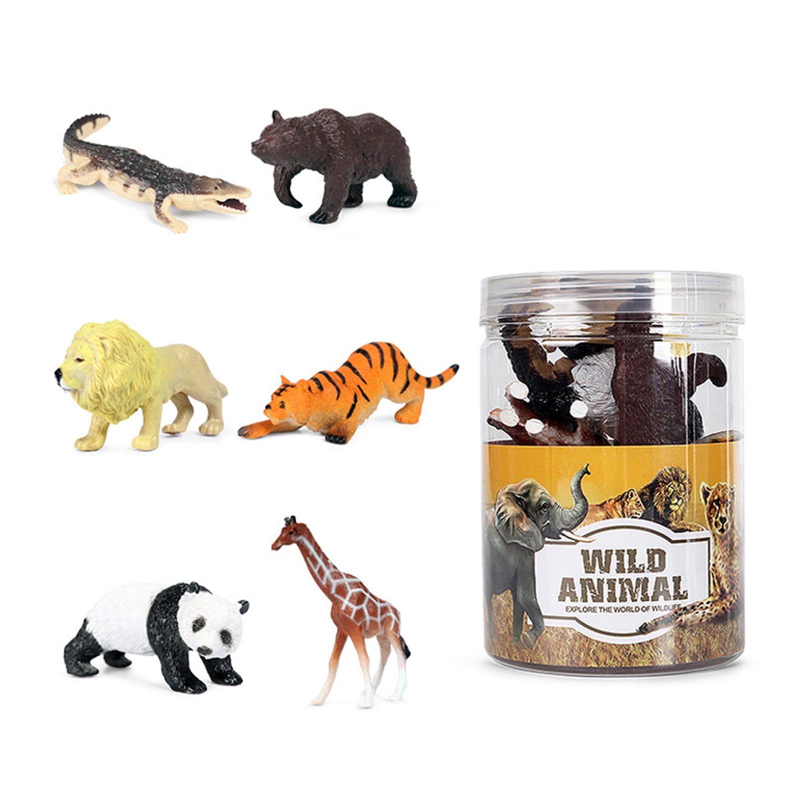 Lifelike Forest Animal Model Figure Cake Toppers Accessories Scene ...