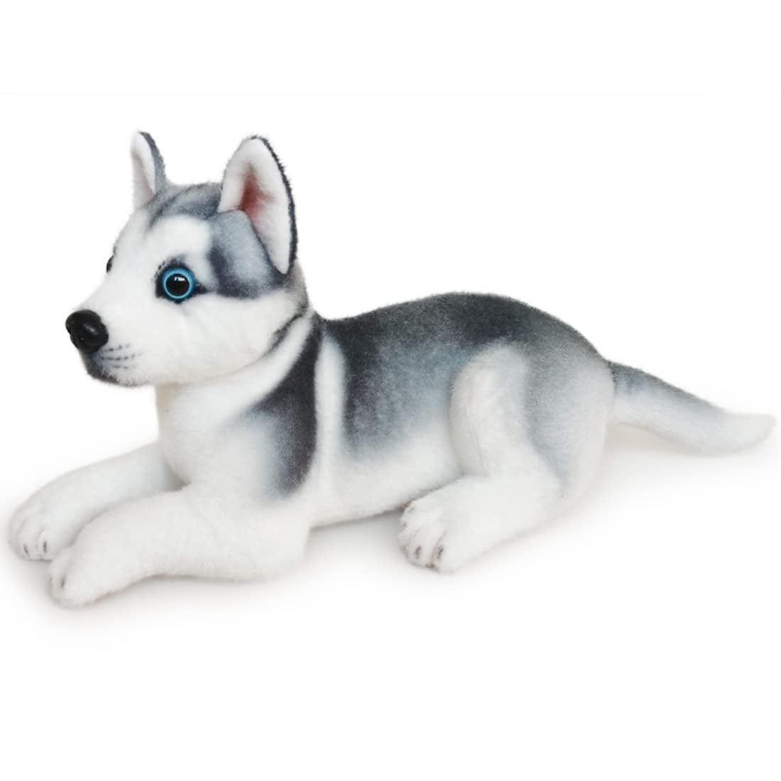 Lifelike Furry Husky Stuffed Animals Puppy Toy Realistic Huskies Chubby ...