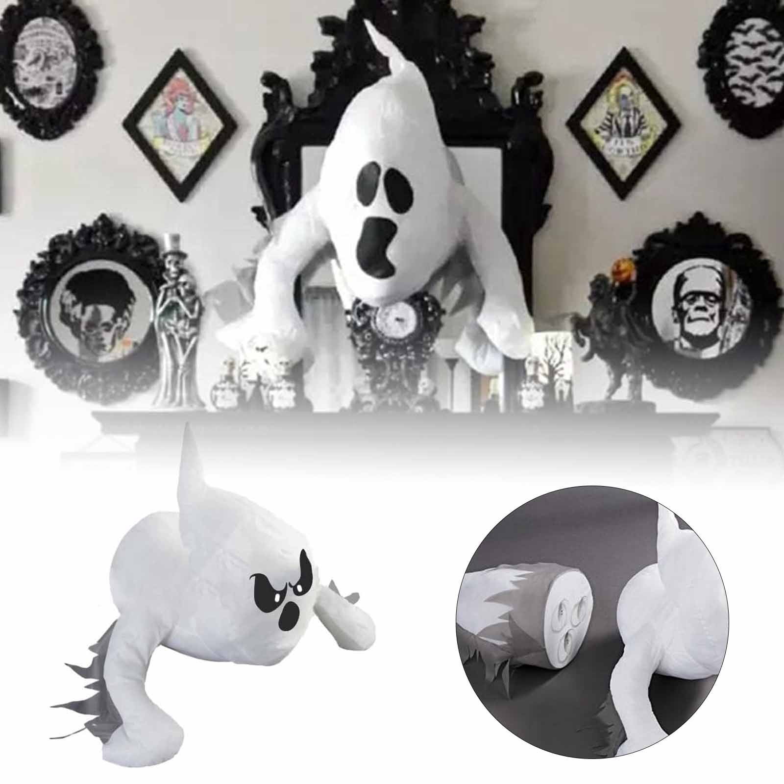 Lifelike Window Crash Decoration, Scary Flying Ghost Prop for Indoor ...