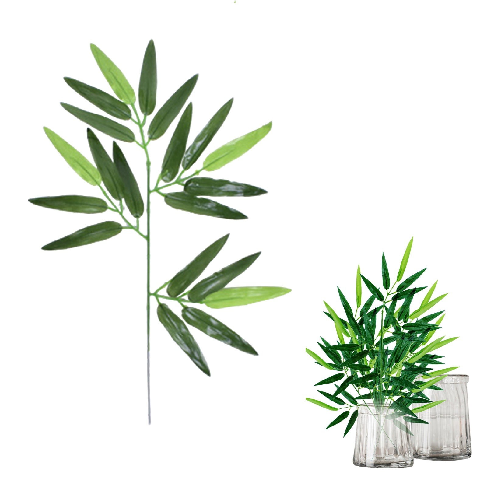 Lifelike Leaf Artificial Greenery Decor Low Maintenance Home Office Accent Instant Nature ...