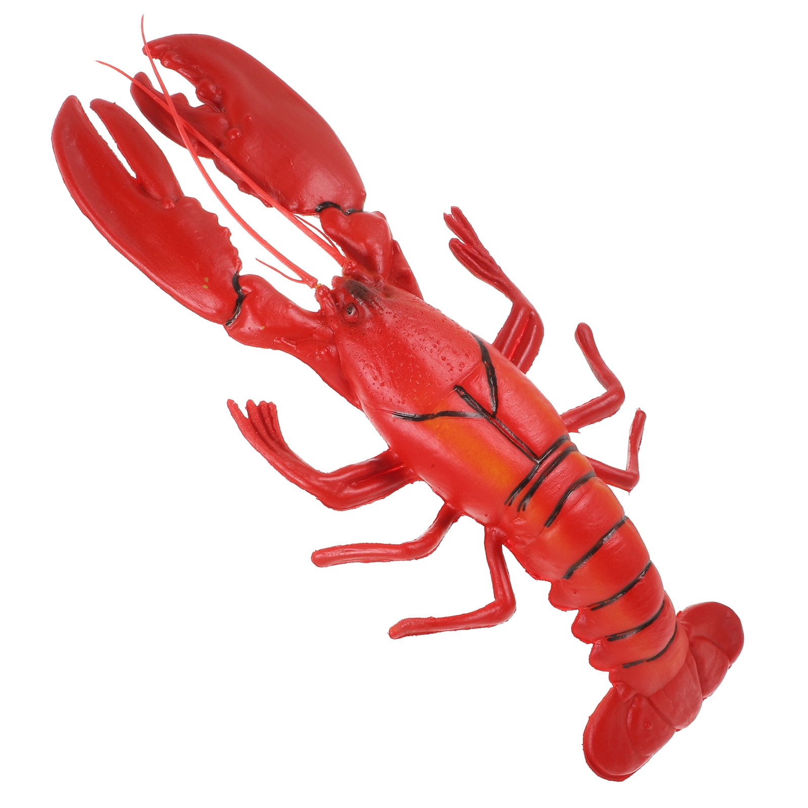OUNONA Large Red Plastic Lobster Model Realistic Lifelike Lobster Pack ...