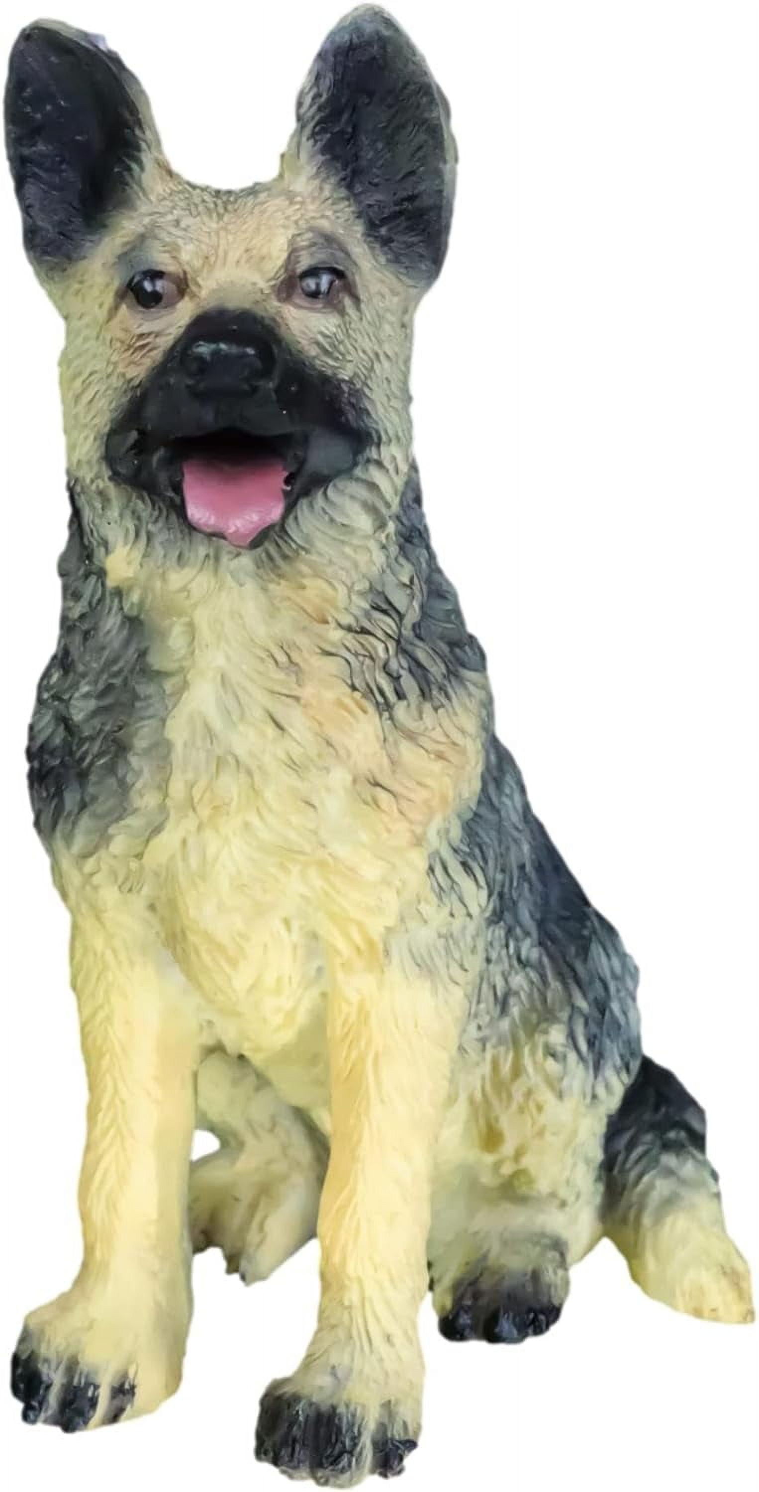 Lifelike Realistic Sitting Canine German Shepherd Police Dog Miniature ...
