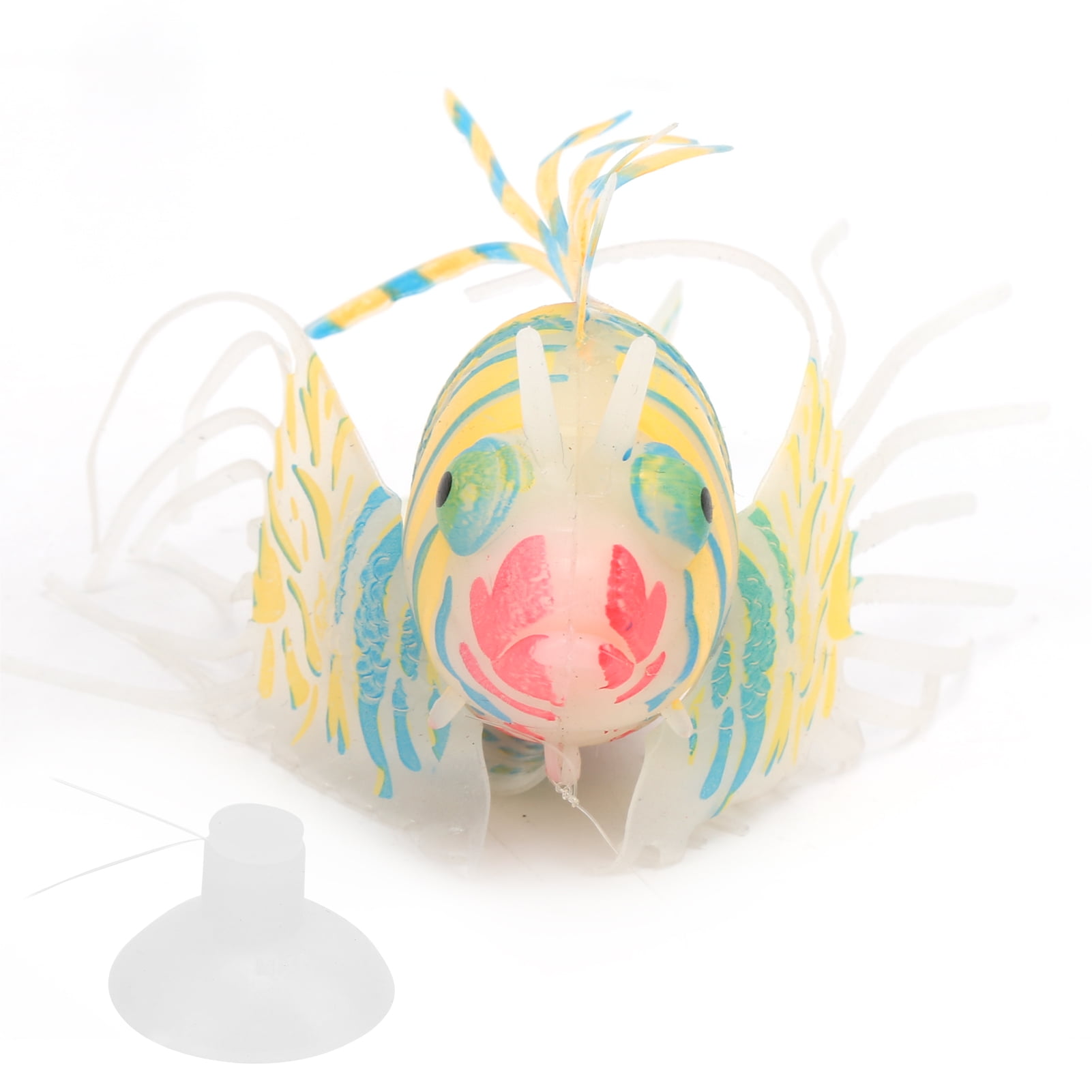 Lifelike Silicone Artificial Glowing Fish with Suction Cup, Pink Orange ...