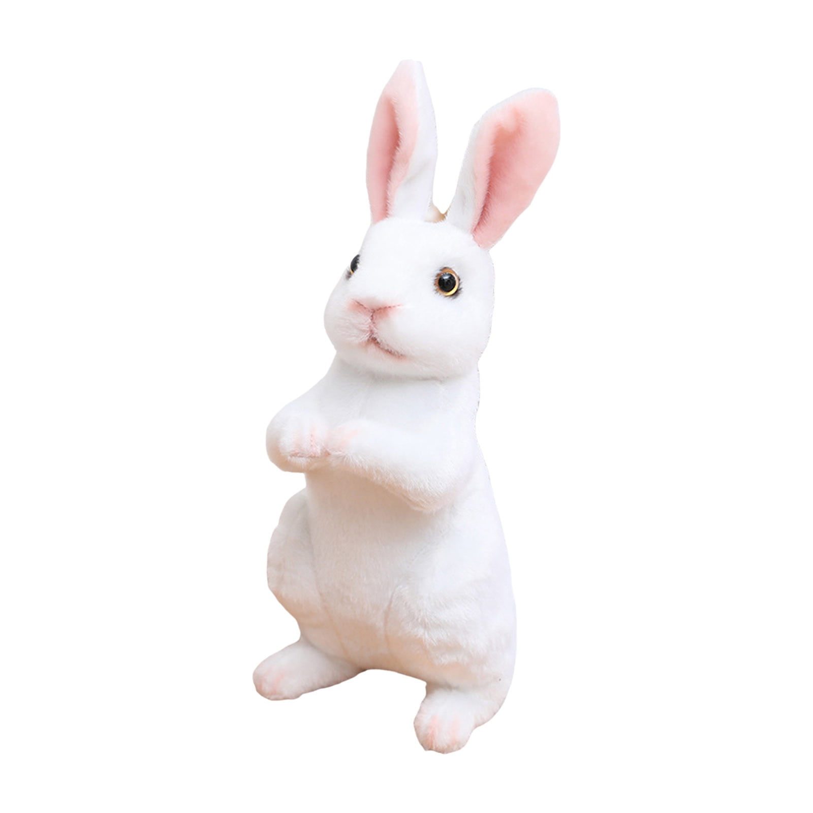 Lifelike Sitting Rabbit Toy Adorable Stuffed Animal for Girls Nursery ...