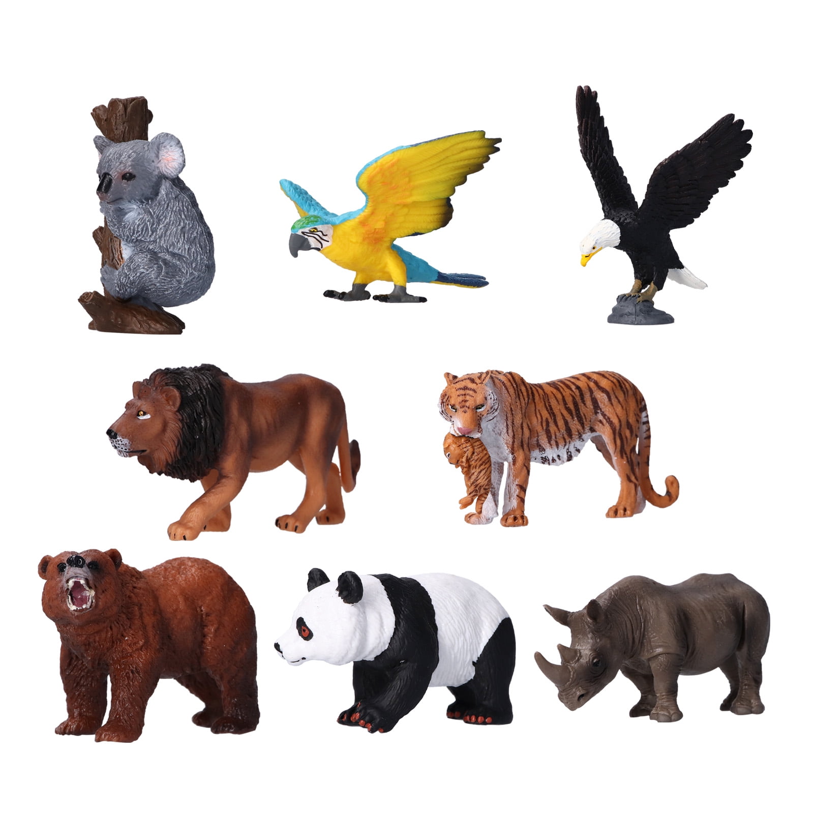 Lifelike Wild Animal Model, 8 Pcs Children Early Educational Learning ...
