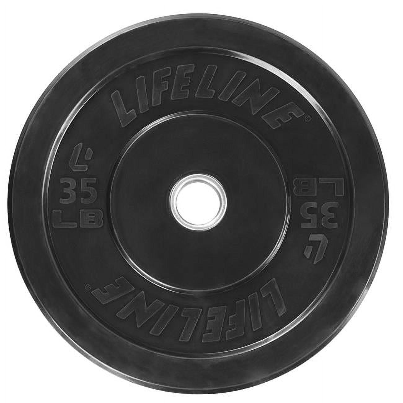 Lifeline 35lb Rubber Bumper Plates- Weight Training, Strength and ...