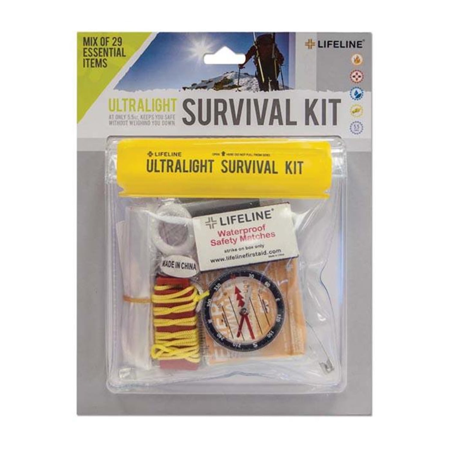 Lifeline First Aid 4052 29 Piece Ultralight Survival Kit - Walmart.com