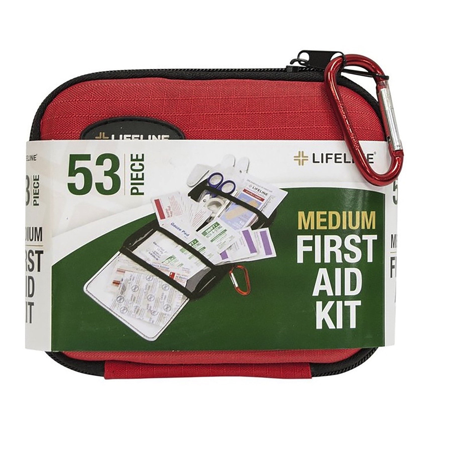 Lifeline First Aid 4404 53-Piece Medium First Aid Kit (Pack of 12 ...