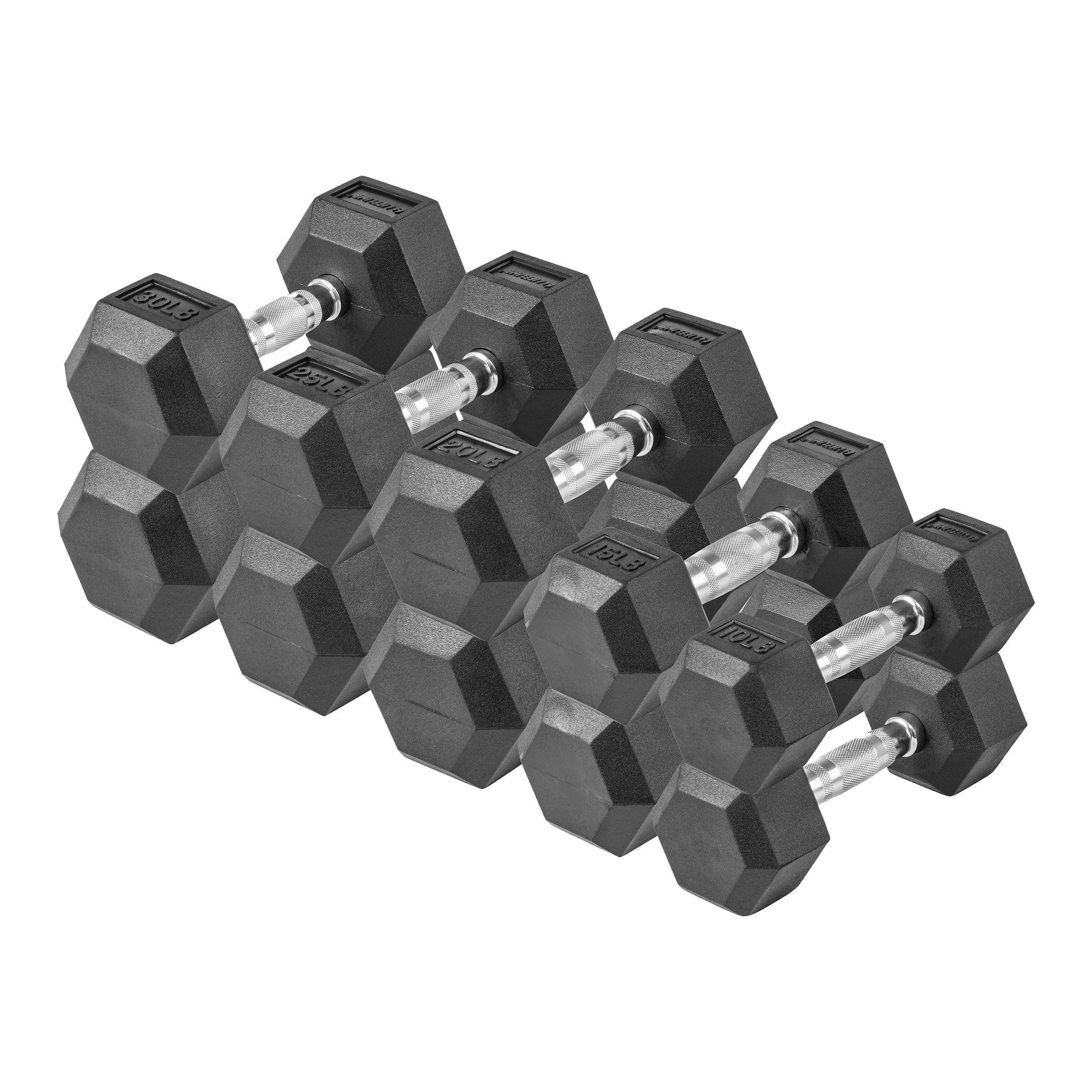 Lifeline Fitness 200 lb Hex Rubber Dumbbell Set - Walmart.com