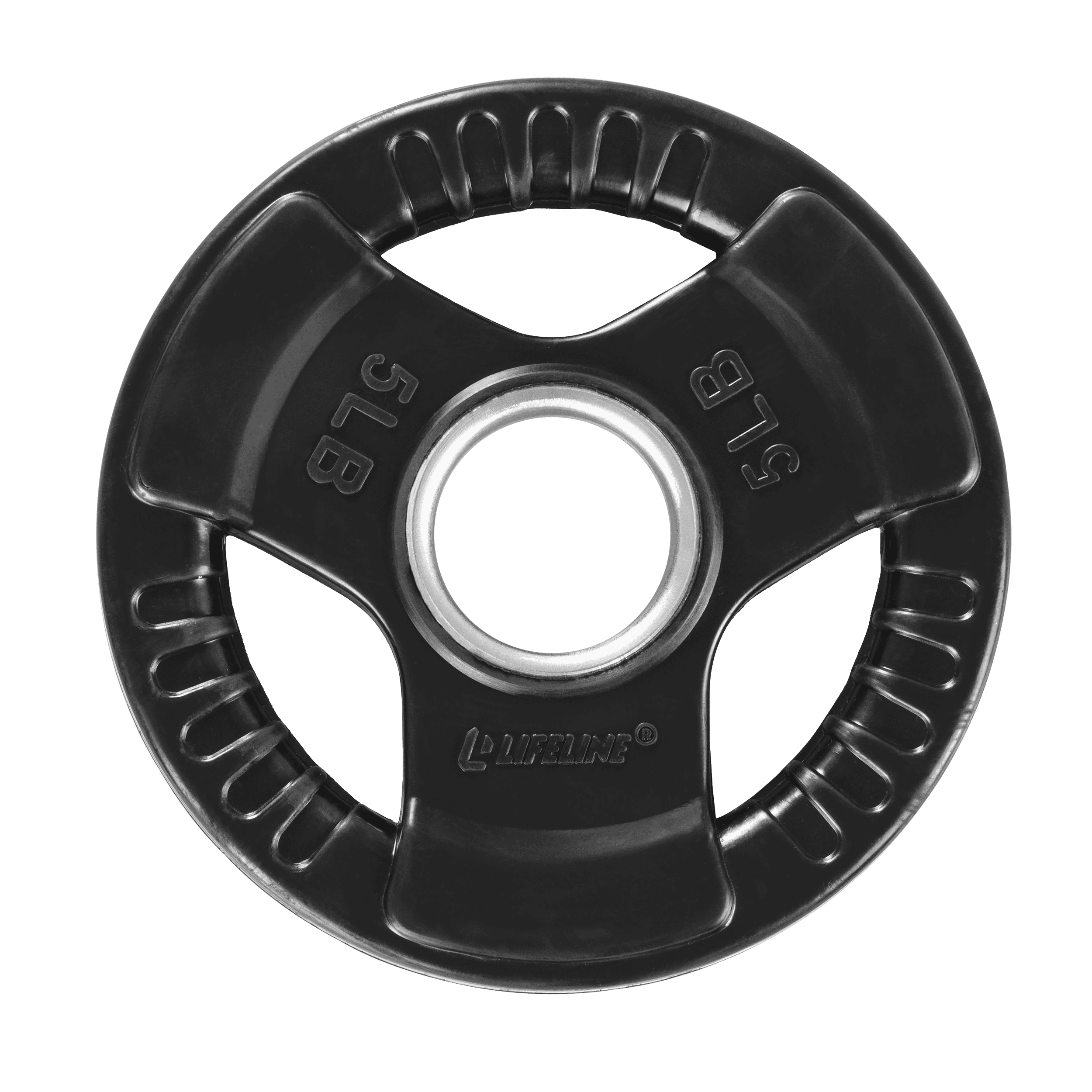 Lifeline Fitness Olympic Rubber Grip Plates 5 LBS - Easy Grasp, Impact ...