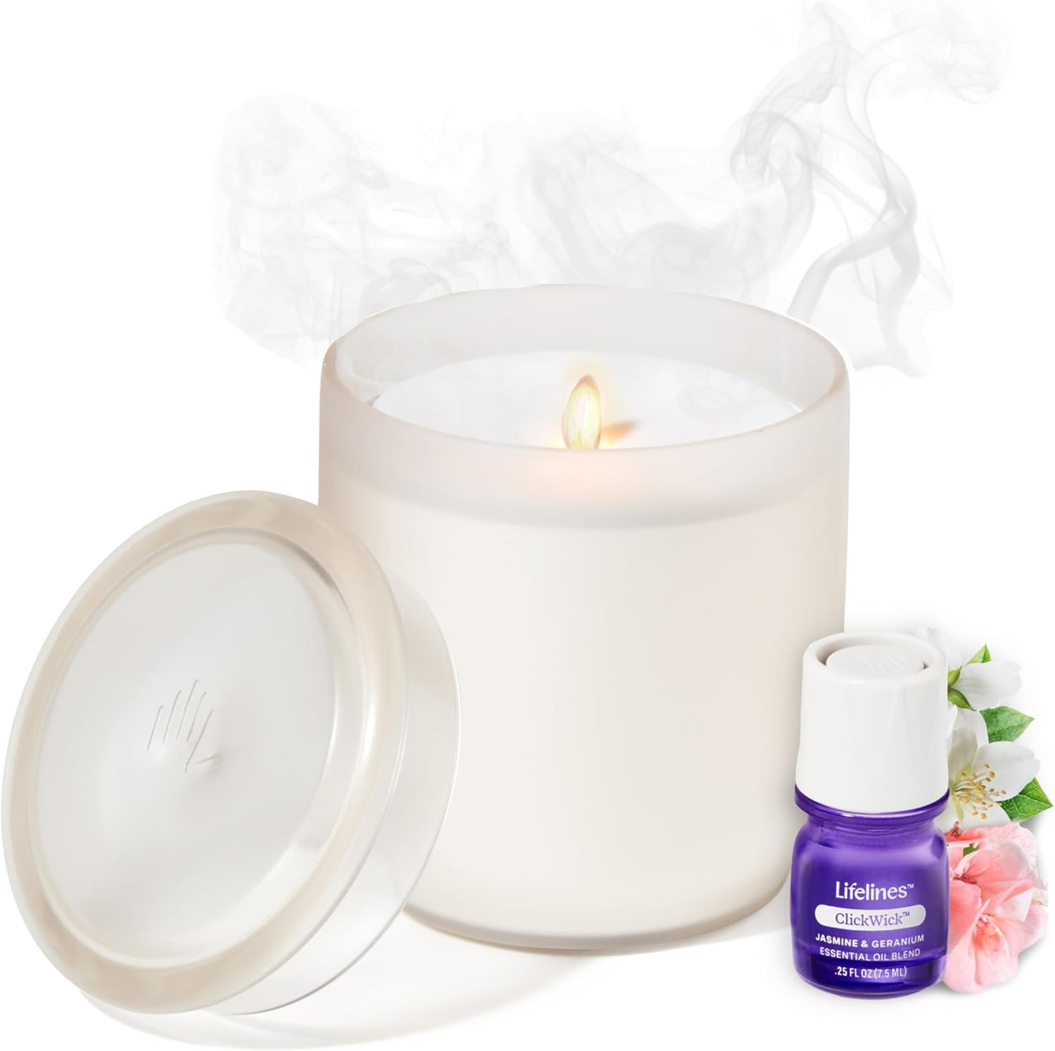 Lifelines Flameless Candle Aromatherapy Essential Oil Diffuser with ...