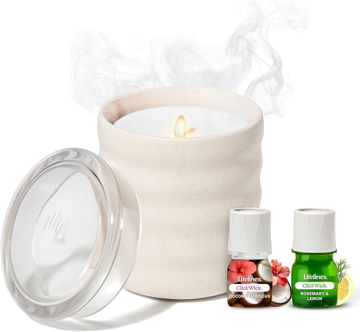 Lifelines Flameless Candle Essential Oil Diffuser Bundle with 2 ...