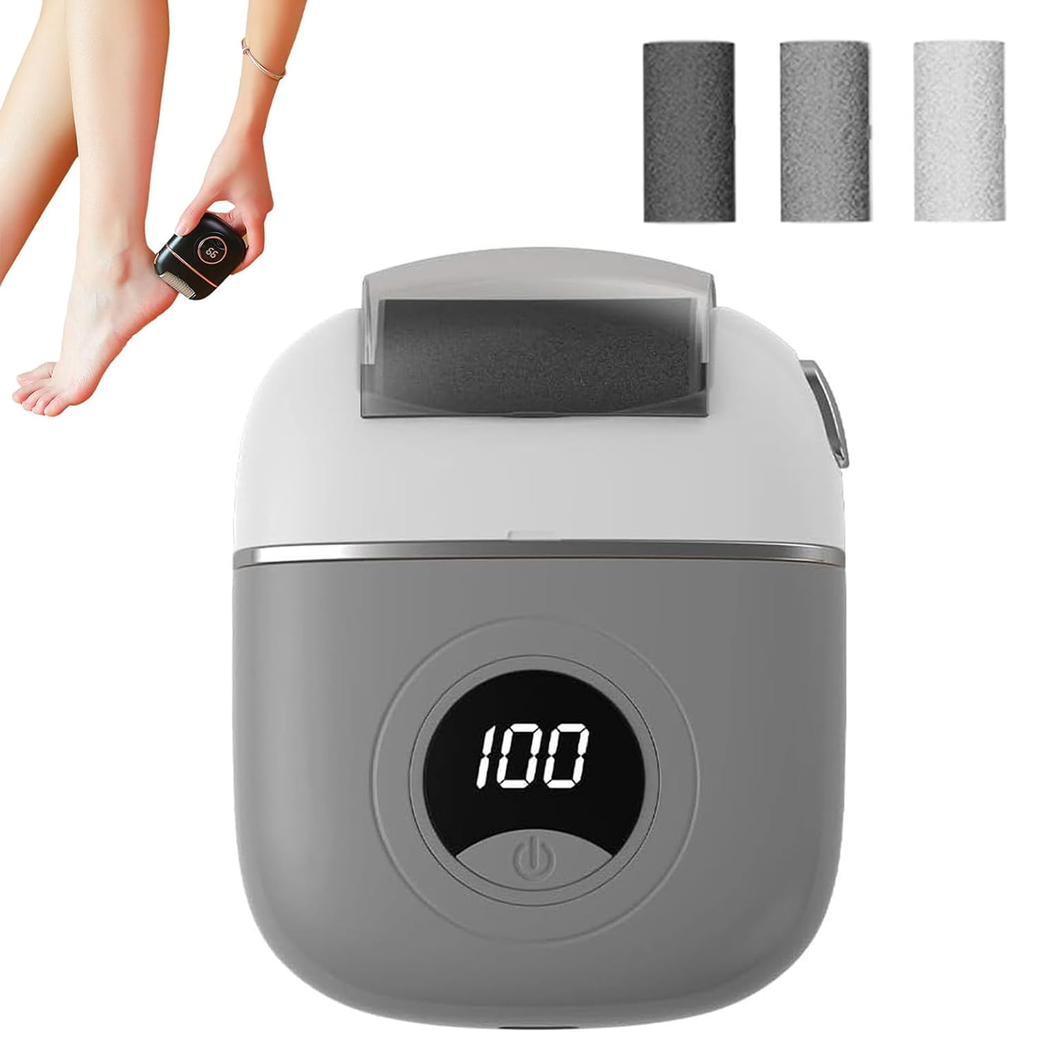 Lifellery Electric Digital Display Foot Grinder for Feet, Foot File for ...