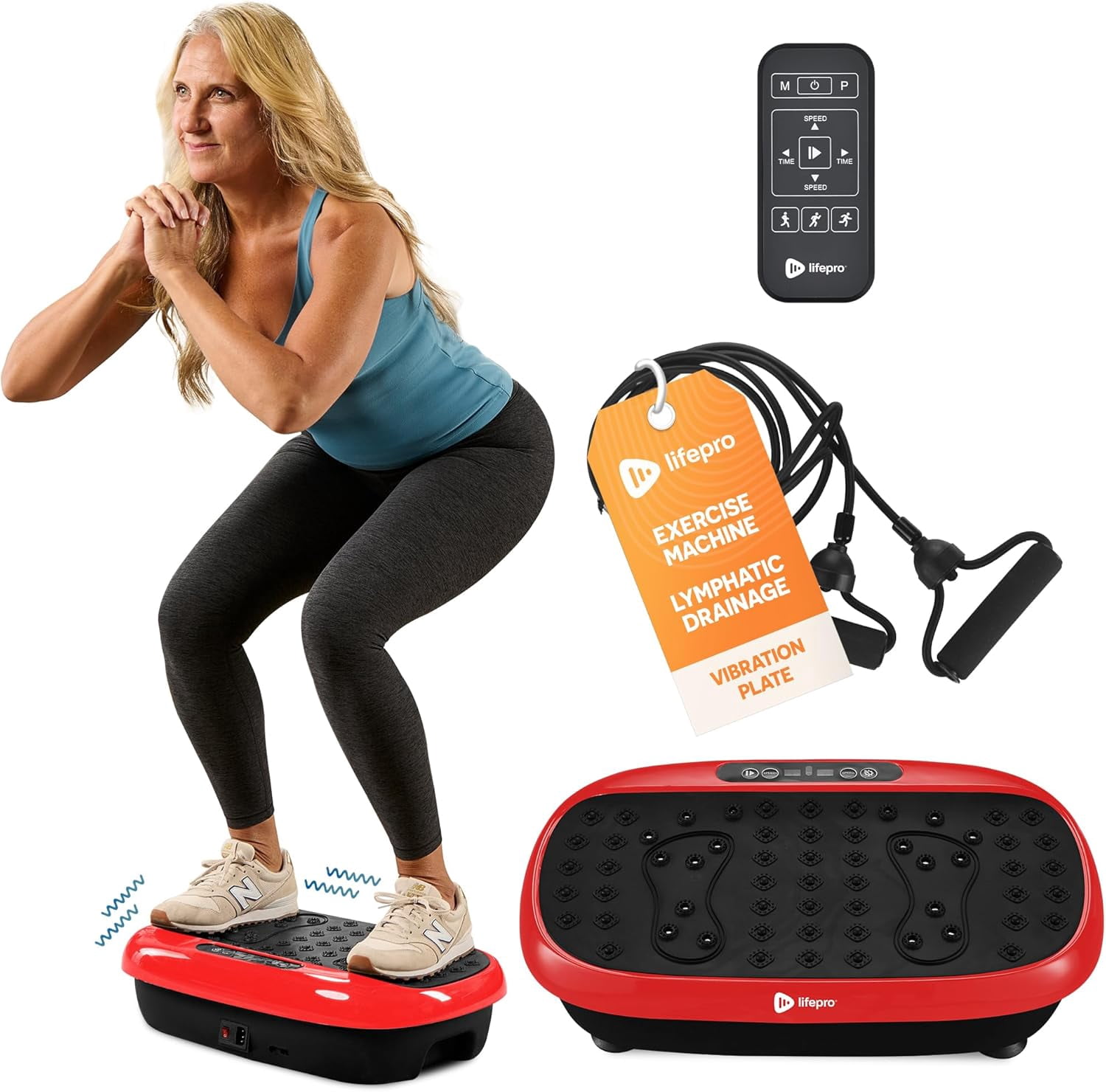 Lifepro Compact Vibration Plate Exercise Machine, Mini Full Body ...