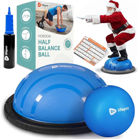 Half Balance Ball, 23in Half Ball Balance Trainer with Resistance Bands ...