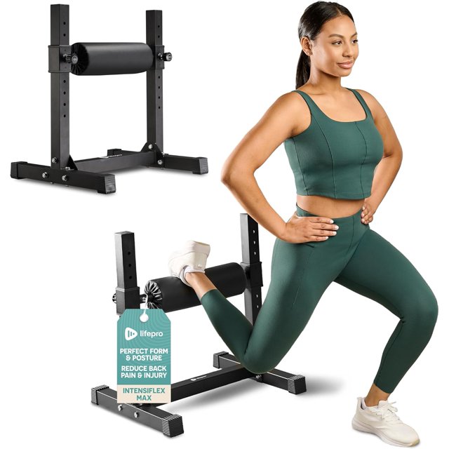 Lifepro Adjustable Bulgarian Split Squat Stand with Foam Roller, Steel ...
