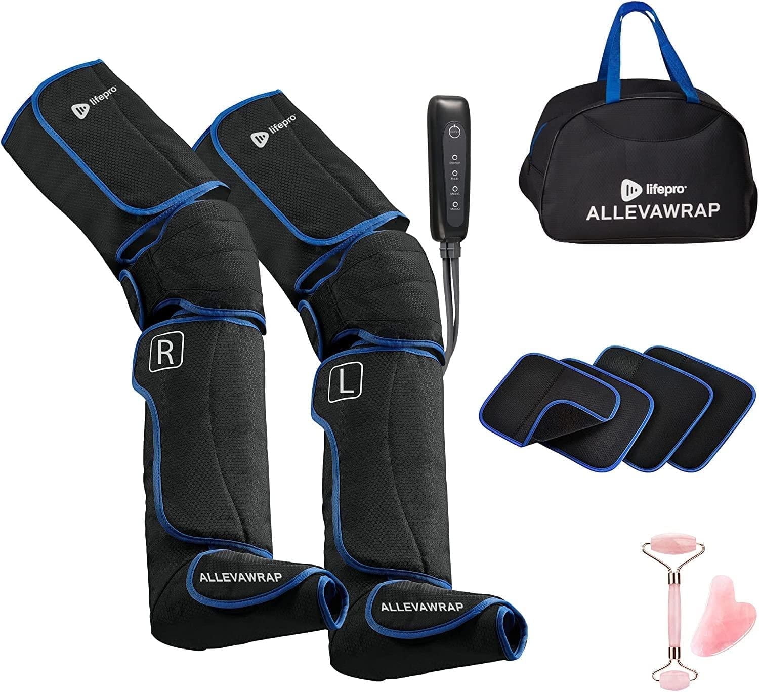 LifePro Heated Leg Compression Massager with Vibration and Foot Calf ...