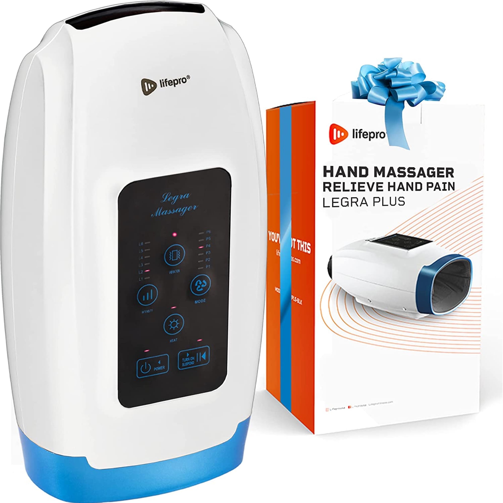 Lifepro Legra Plus Heated Compression Hand & Wrist Massager for Hand ...