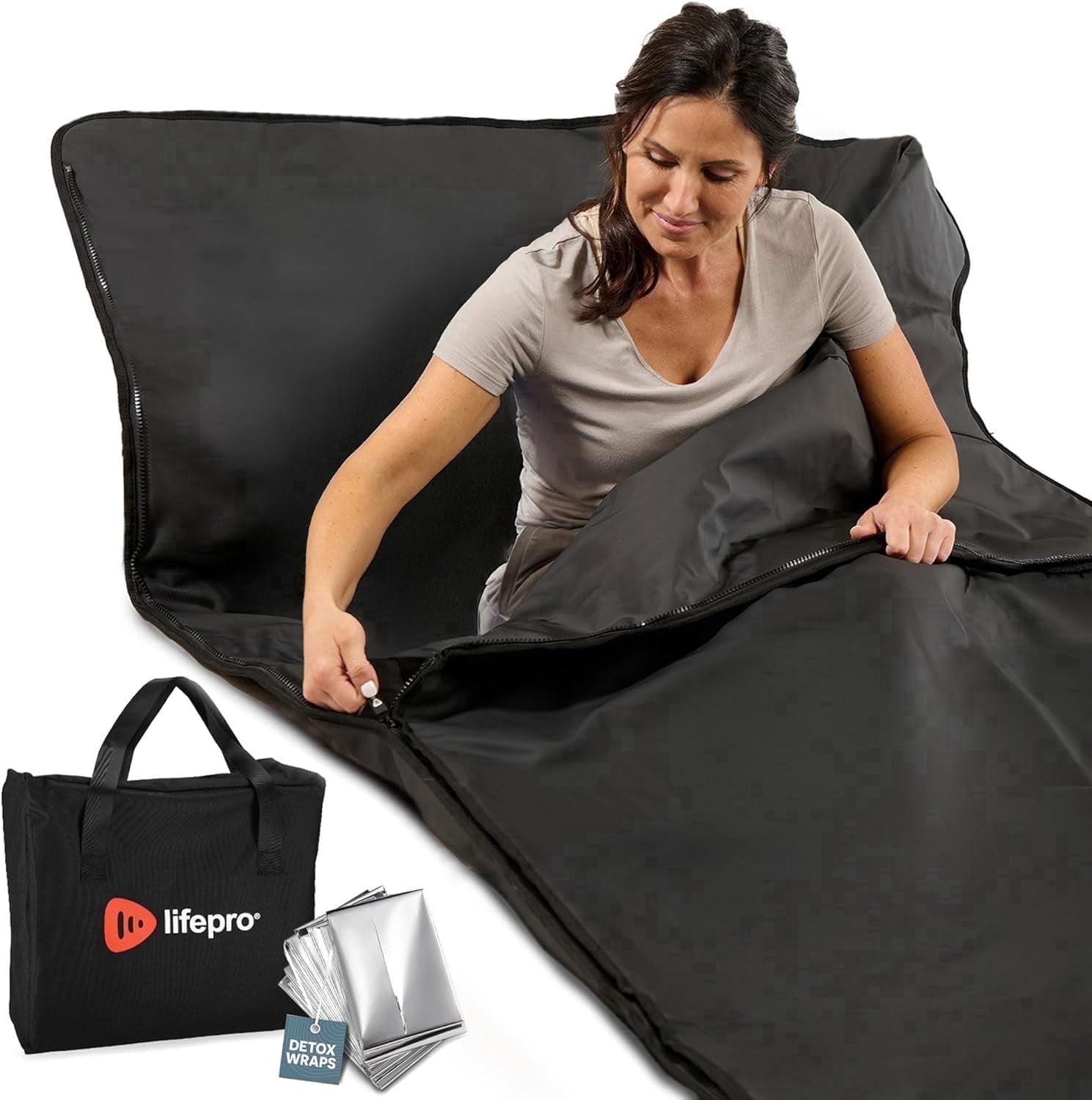 Lifepro Personal Body Heater - Portable Infrared Sauna Blanket for Home ...