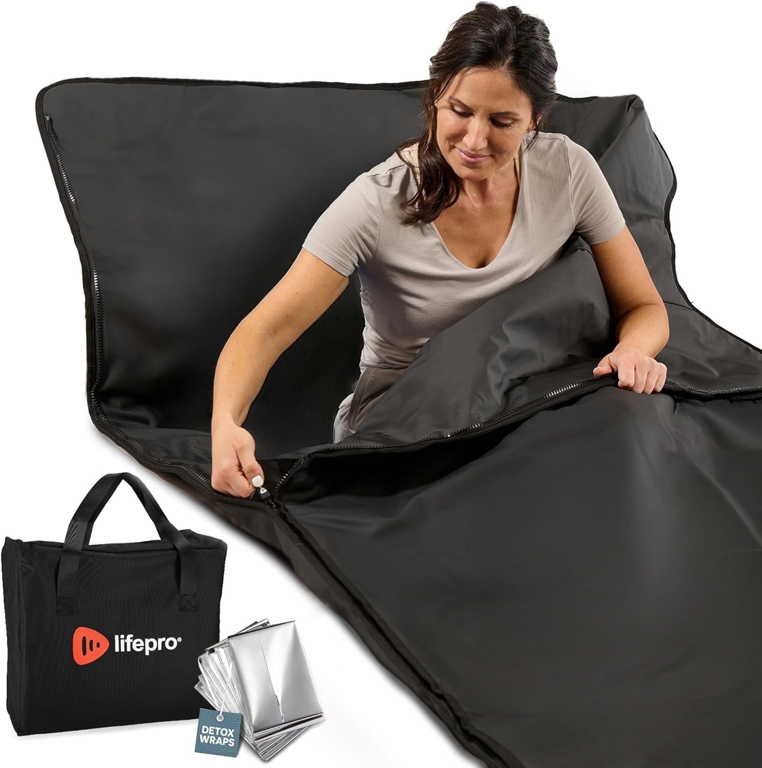 Lifepro Personal Body Heater - Portable Infrared Sauna Blanket for Home ...
