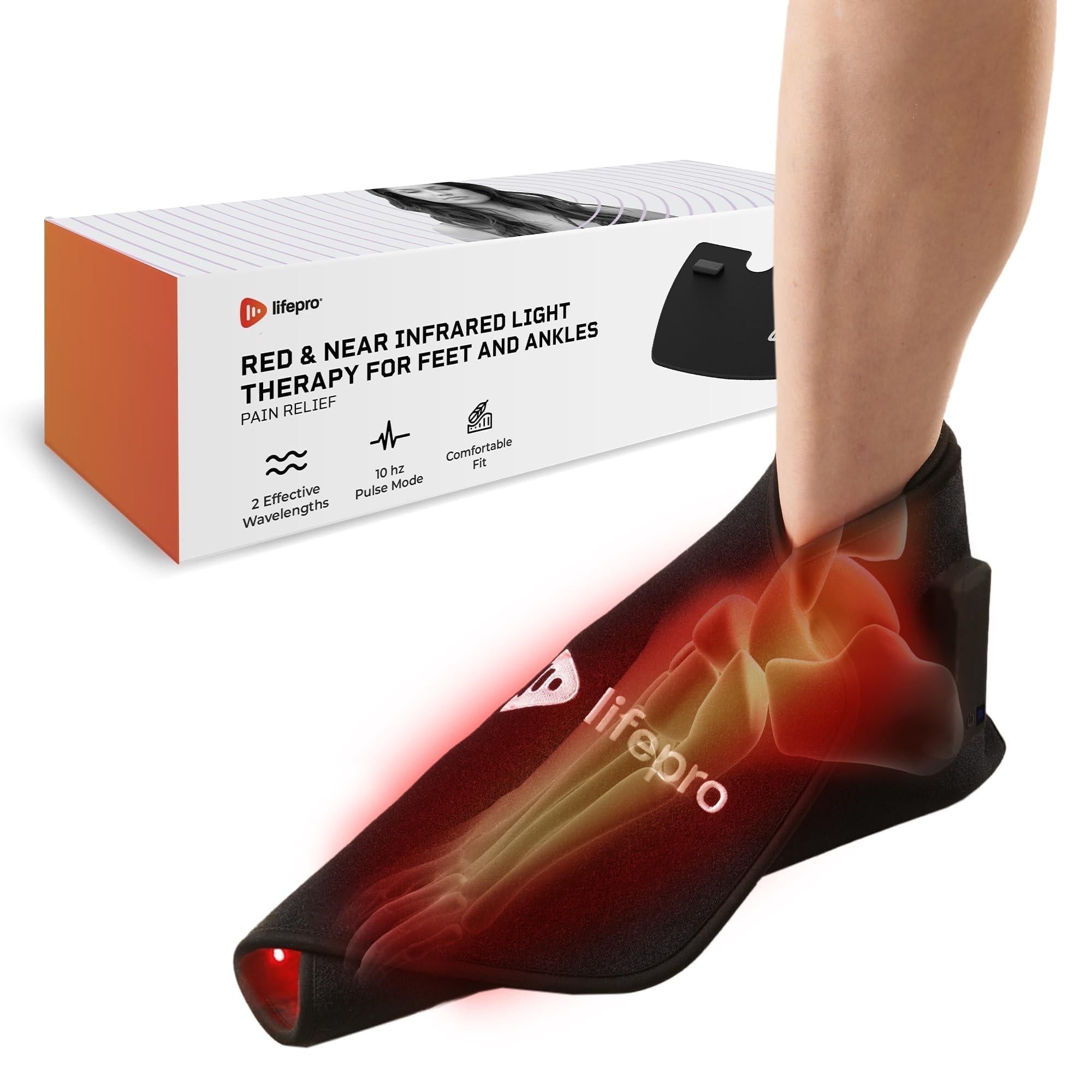 LifePro Red Light Wrap for Foot and Ankle, 660nm & 850nm LEDs, USB ...