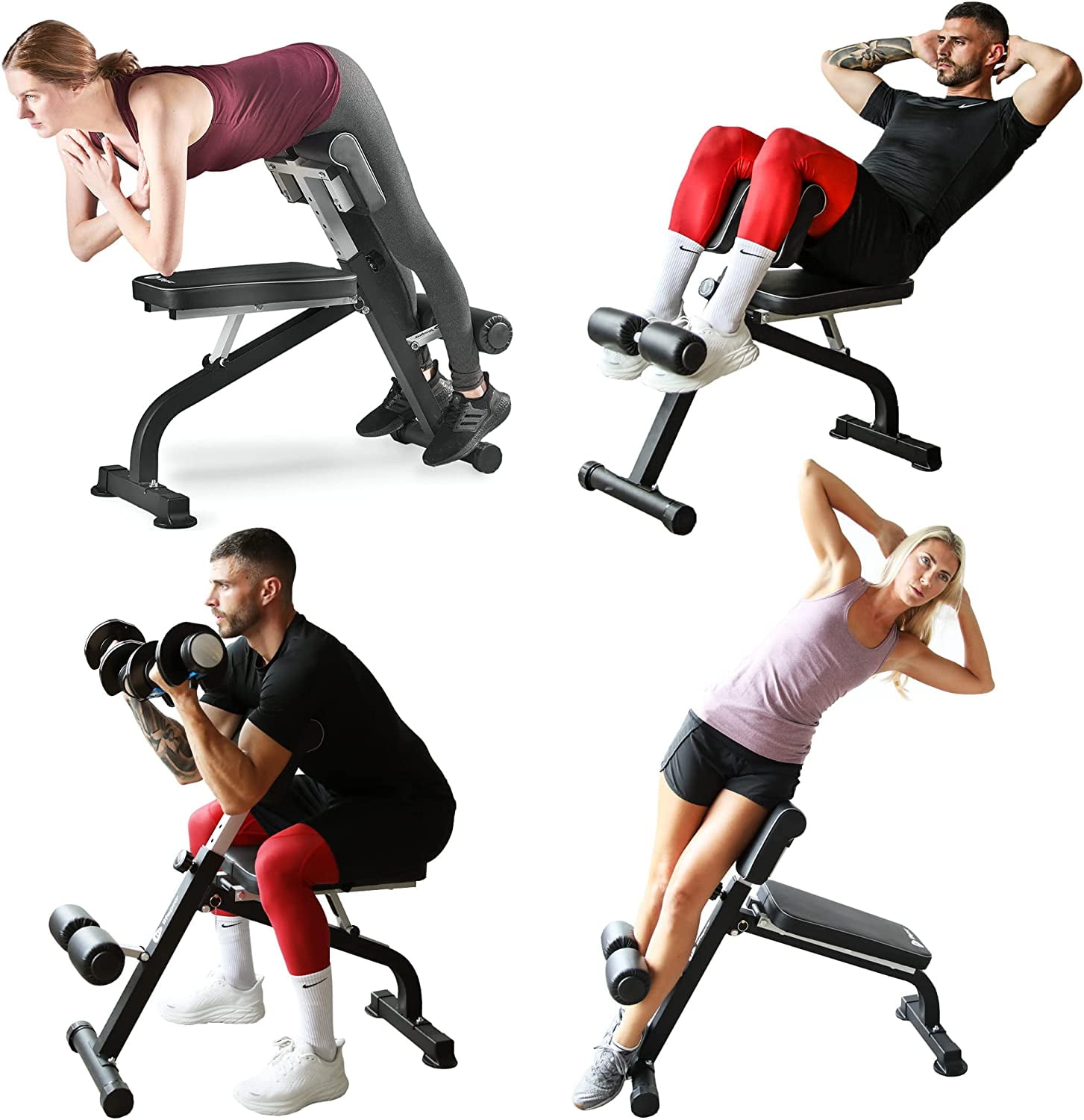 Lifepro Roman Chair Hyperextension Bench, Back Extension Bench Machine ...