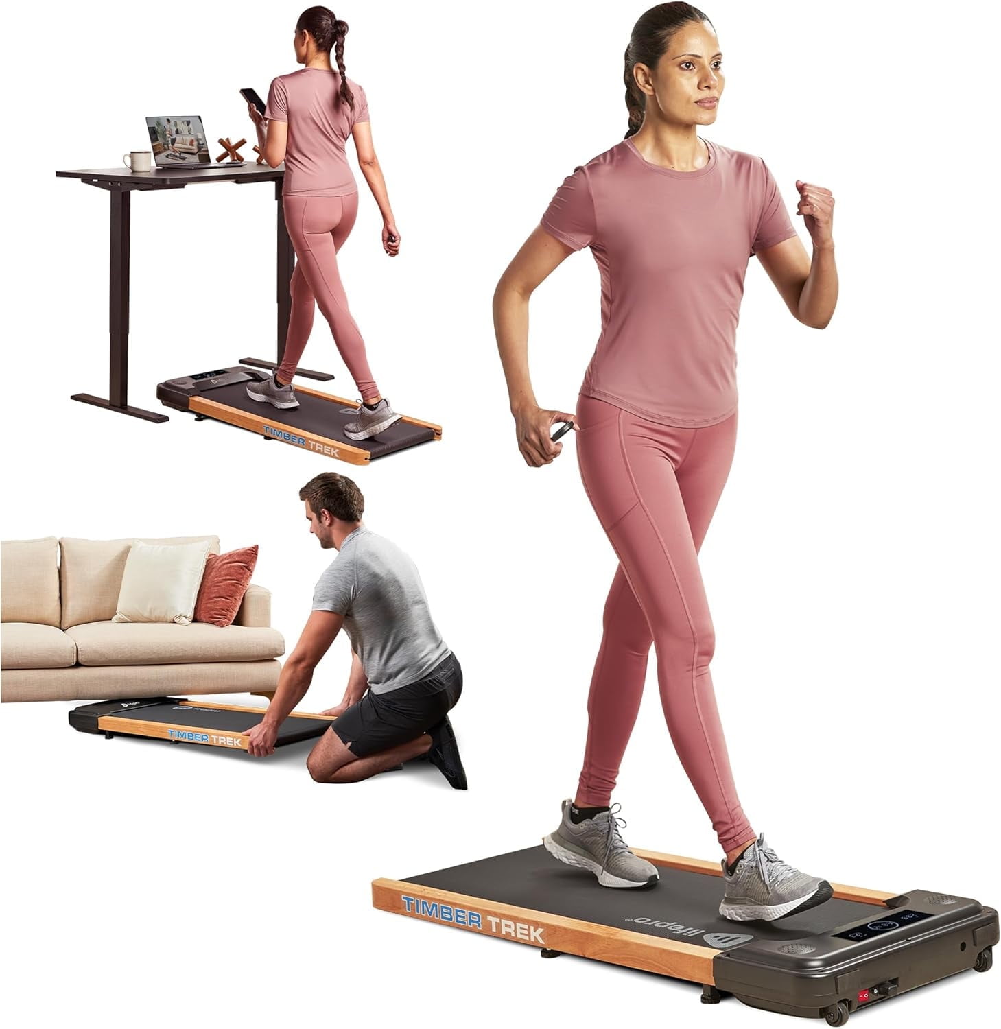 LifePro TimberTrek Walking Pad – Under Desk Treadmill for Home & Office ...