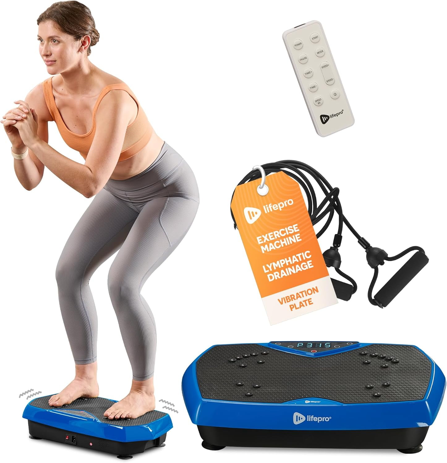 Lifepro Vibration Plate Exercise Machine with Magnetic Acupoints, Whole ...
