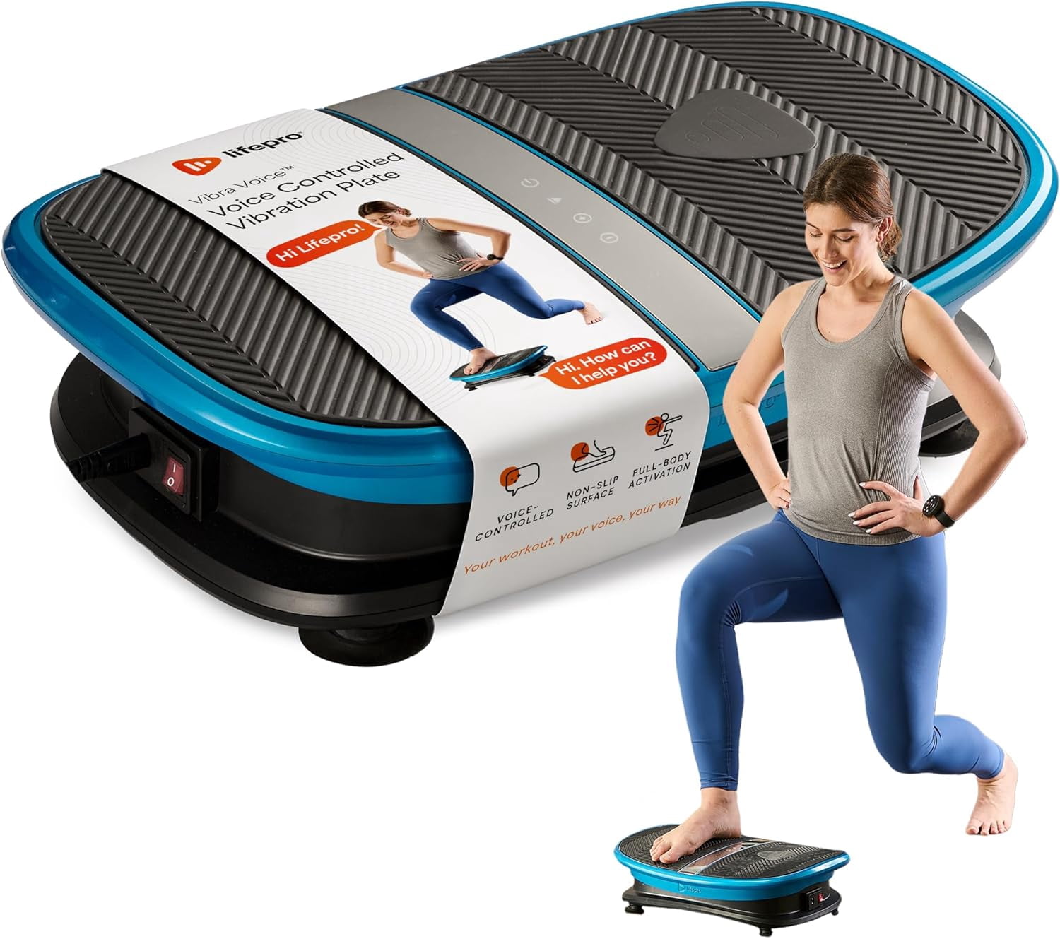 LifePro Waver Mini Vibration Plate Exercise Machine, Compact Home ...