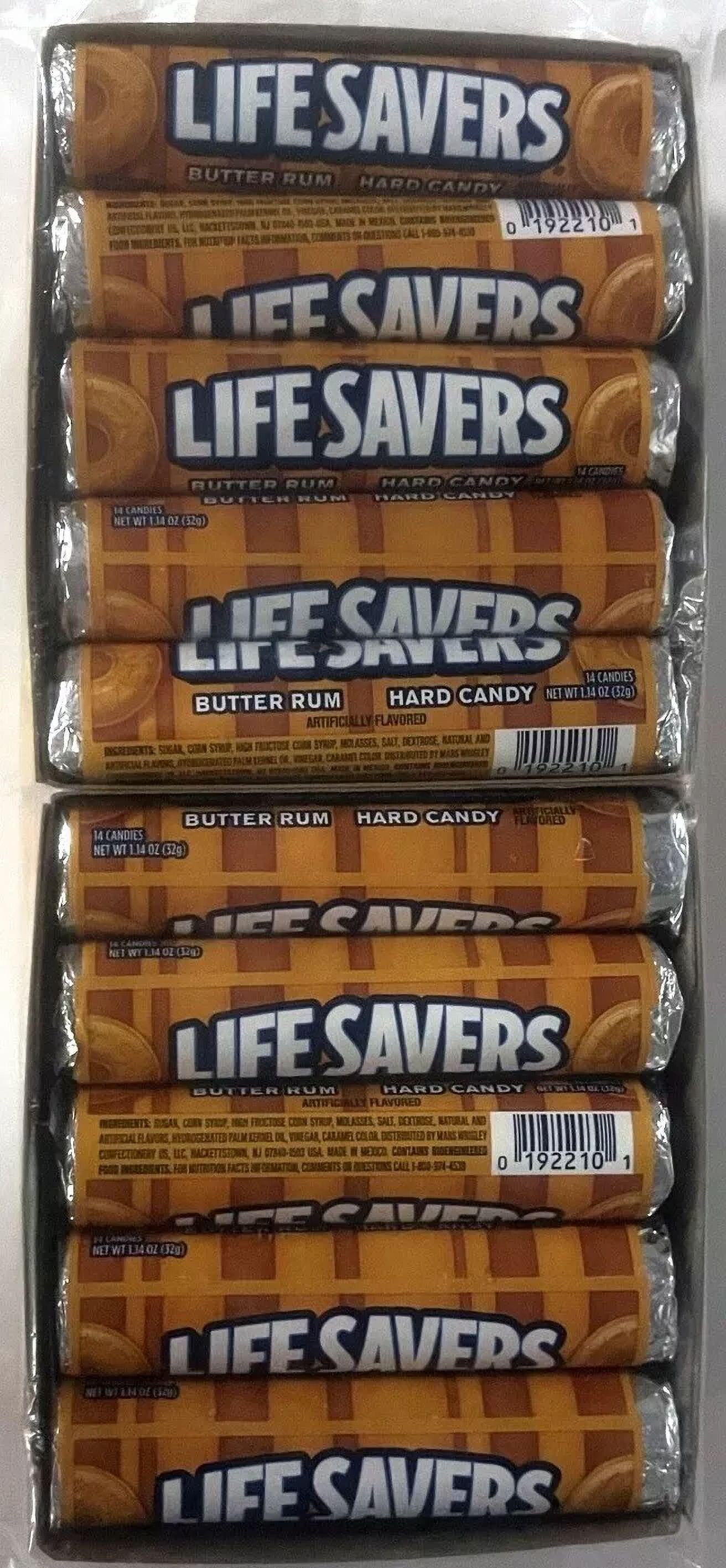 Lifesavers Butter Rum 20 Rolls Life Savers Hard Candy Bulk Candies 1.14 ...