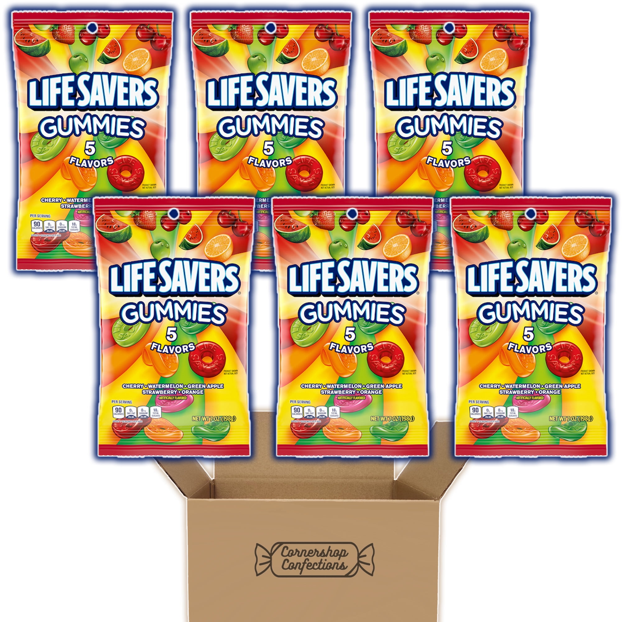 Lifesavers Gummies 5 Flavors Lovers Bundle - 6 Bags of Lifesavers 5 ...