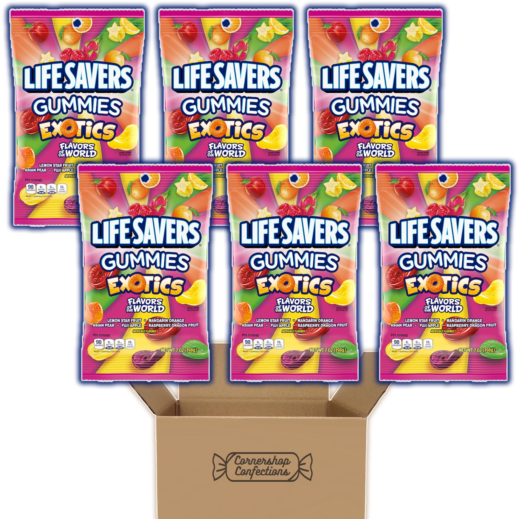 Lifesavers Gummies Exotics Lovers Bundle - 6 Bags of Lifesavers Exotics ...