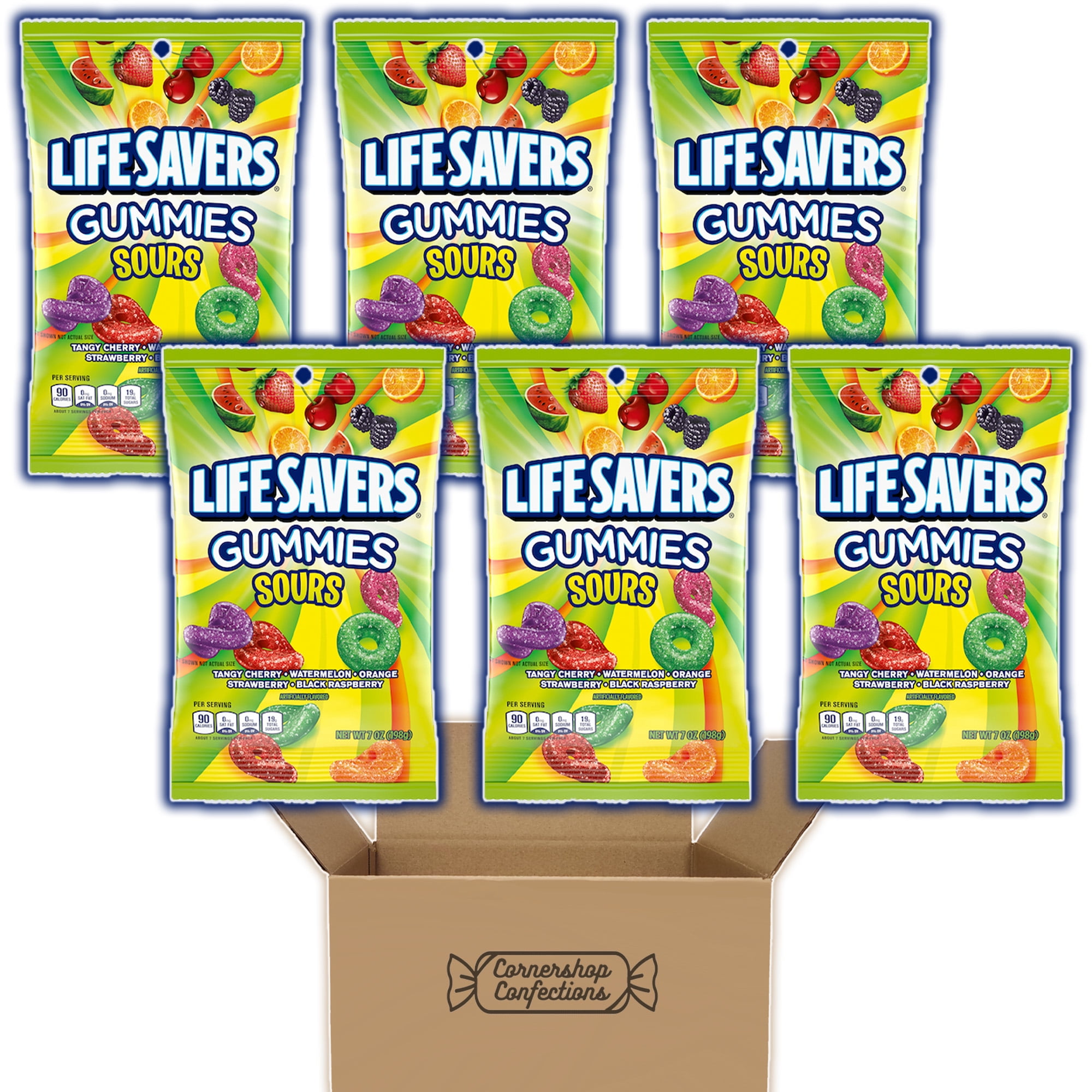 Lifesavers Gummies Sours Lovers Bundle - 6 Bags of Lifesavers Sours ...